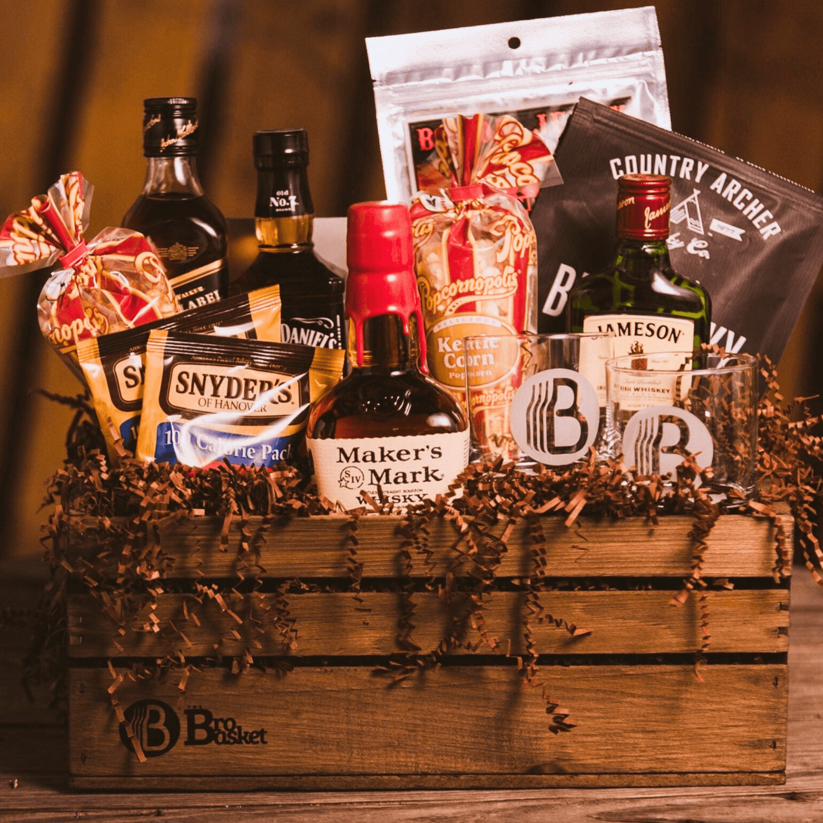 Whiskey & Bourbon Gift Sets | Custom Gift Baskets | BroBasket